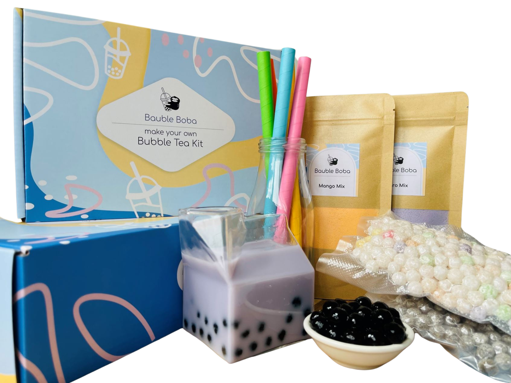 Creamy Fruit 5 Min Bubble Tea Kit [6-8 Pack | 2 Flavours] – Bauble Boba