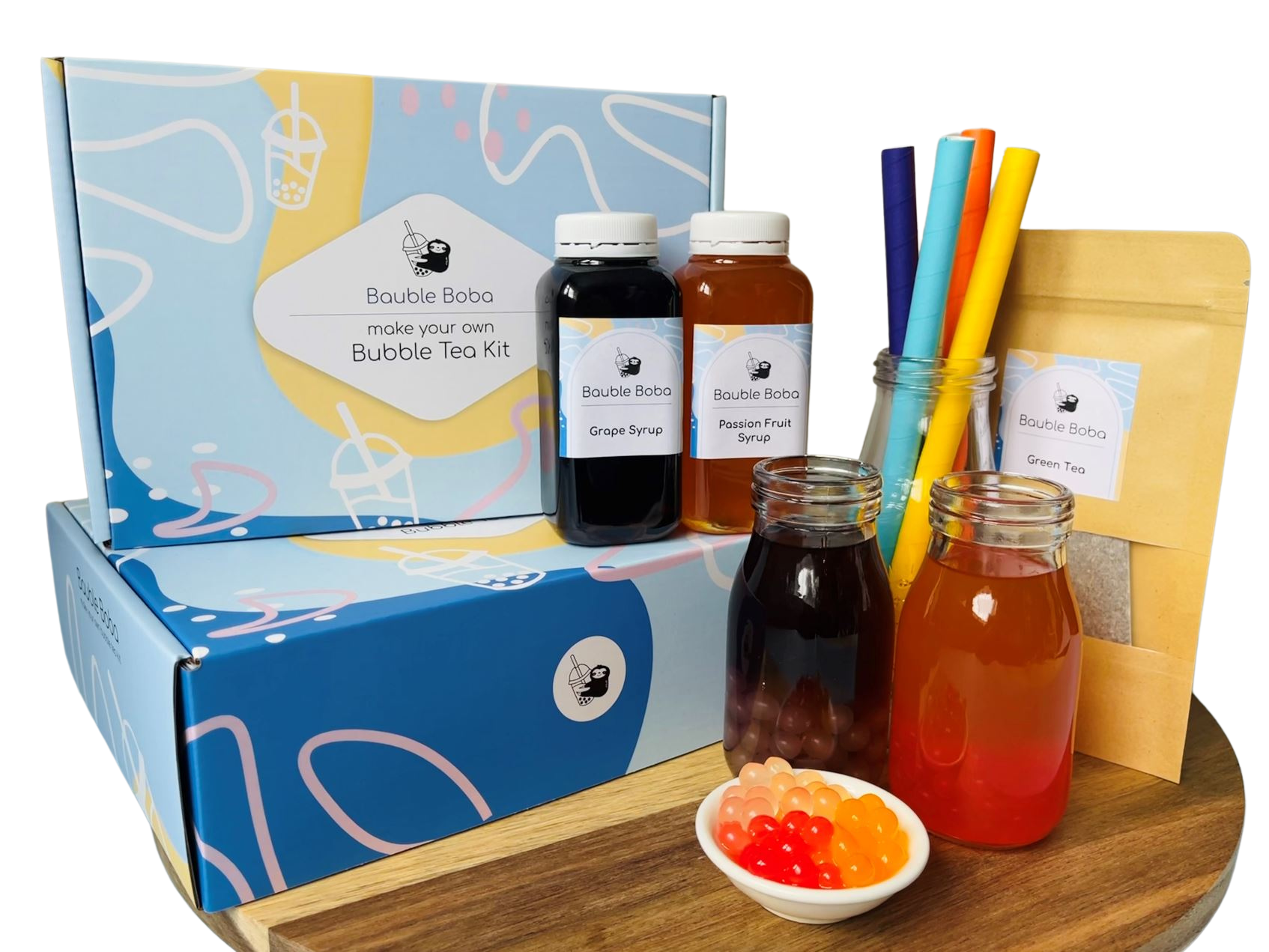 Fruit Tea 5 Min Bubble Tea Kit [12-15 Pack | 2 Flavours] – Bauble Boba