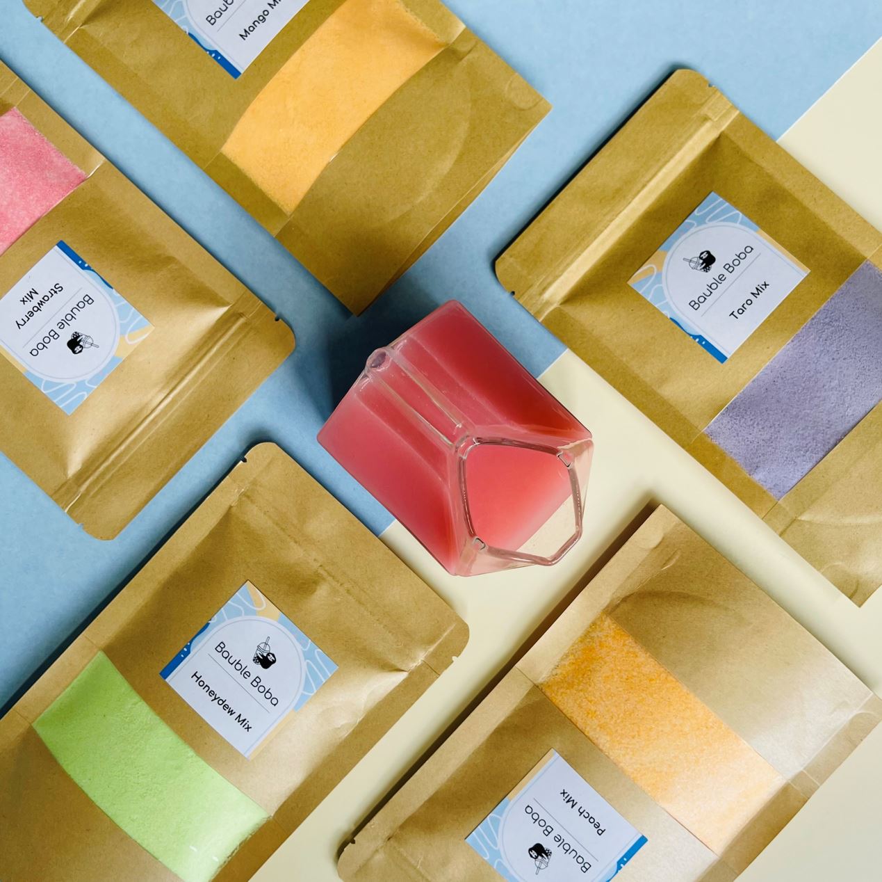 Creamy Fruit 5 Min Bubble Tea Kit [6-8 Pack | 2 Flavours] – Bauble Boba